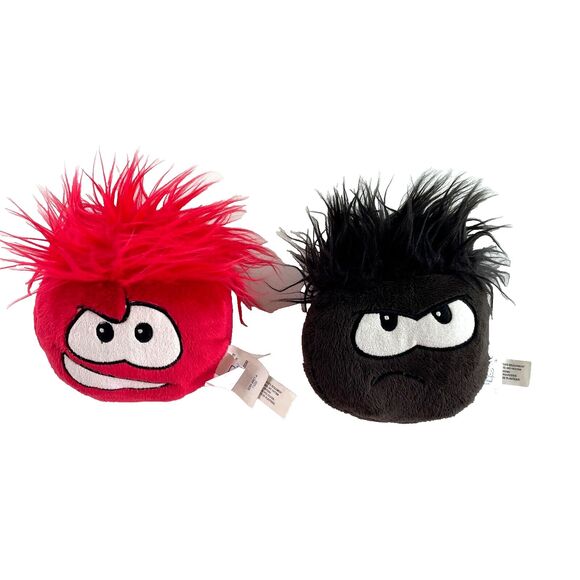 Disney | Toys | Disney Club Penguin Set Of 2 Puffles 6 Red 5 Black ...